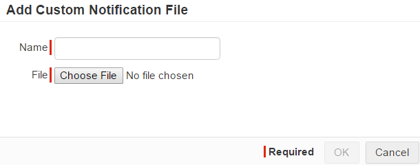 Configuring custom notification files